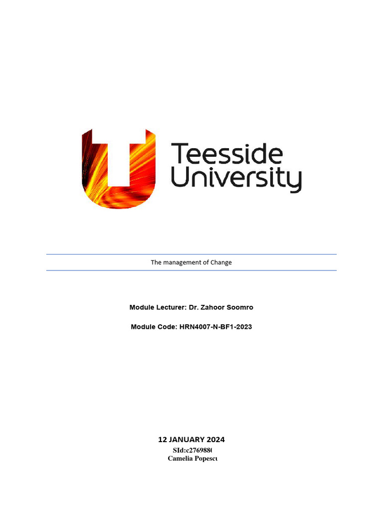 Introduction and Significance of Change Management (AutoRecovered) | PDF