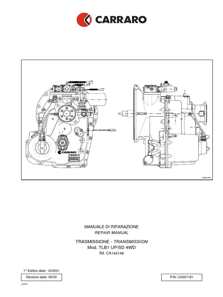 Manual Servicio Transmission Carraro | PDF