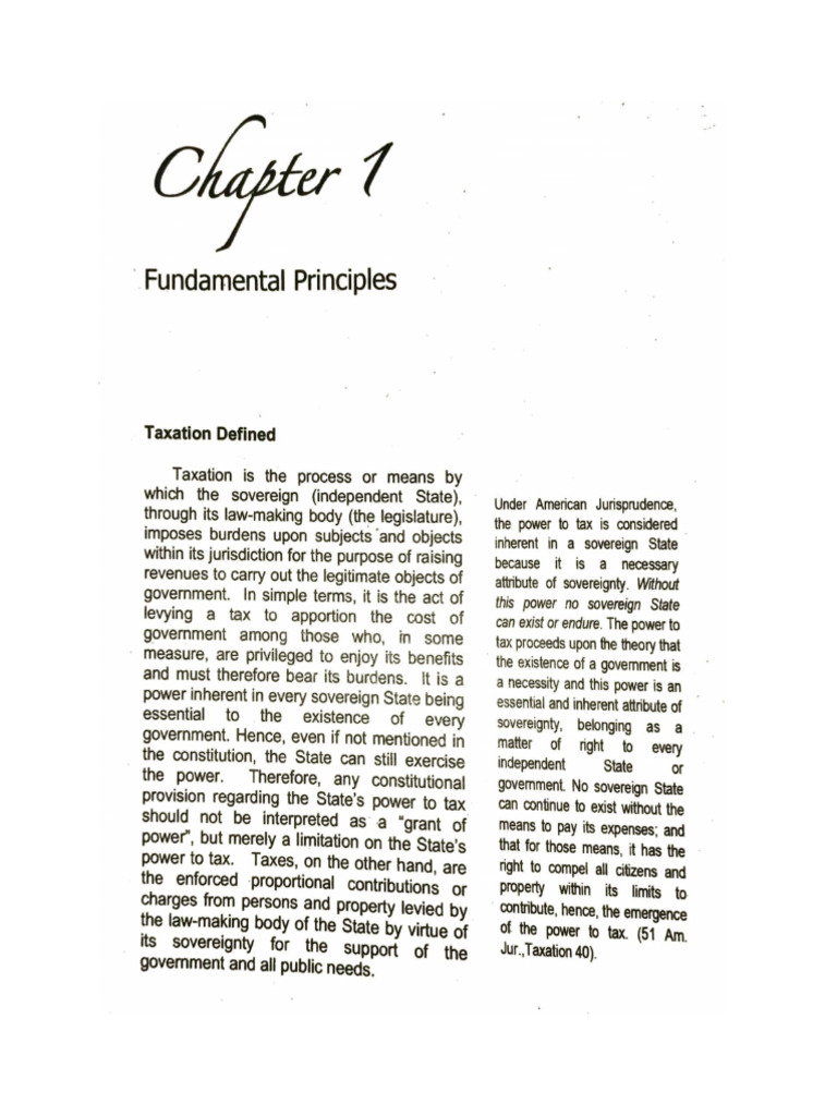Income Taxation Chapter 1 | PDF