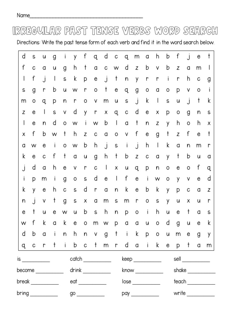 Resources4421490assetsfile Name IrregularPastTense | PDF | Grammatical ...