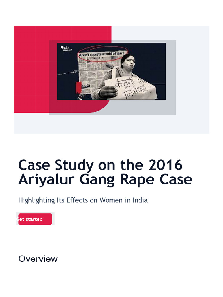 Case Study On The 2016 Ariyalur Gang Rape Case | PDF | Rape | Violence