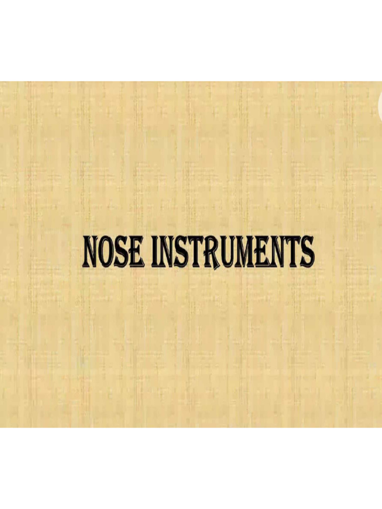 Nose Instruments | PDF