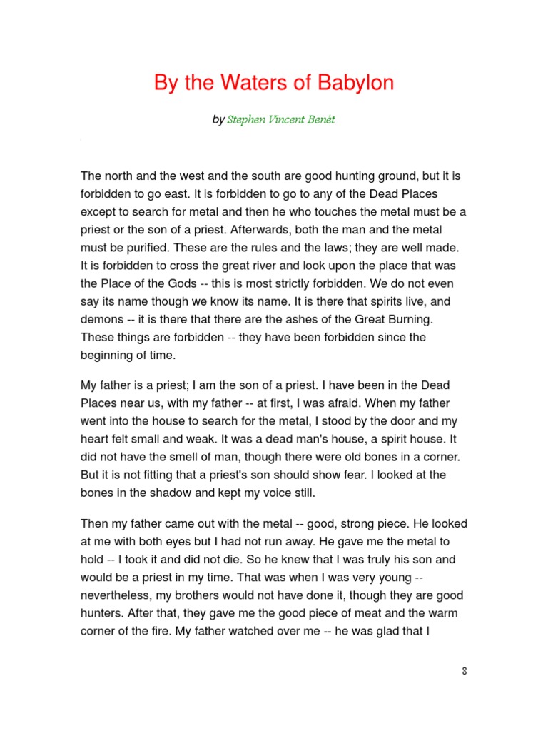 By The Waters of Babylon | PDF