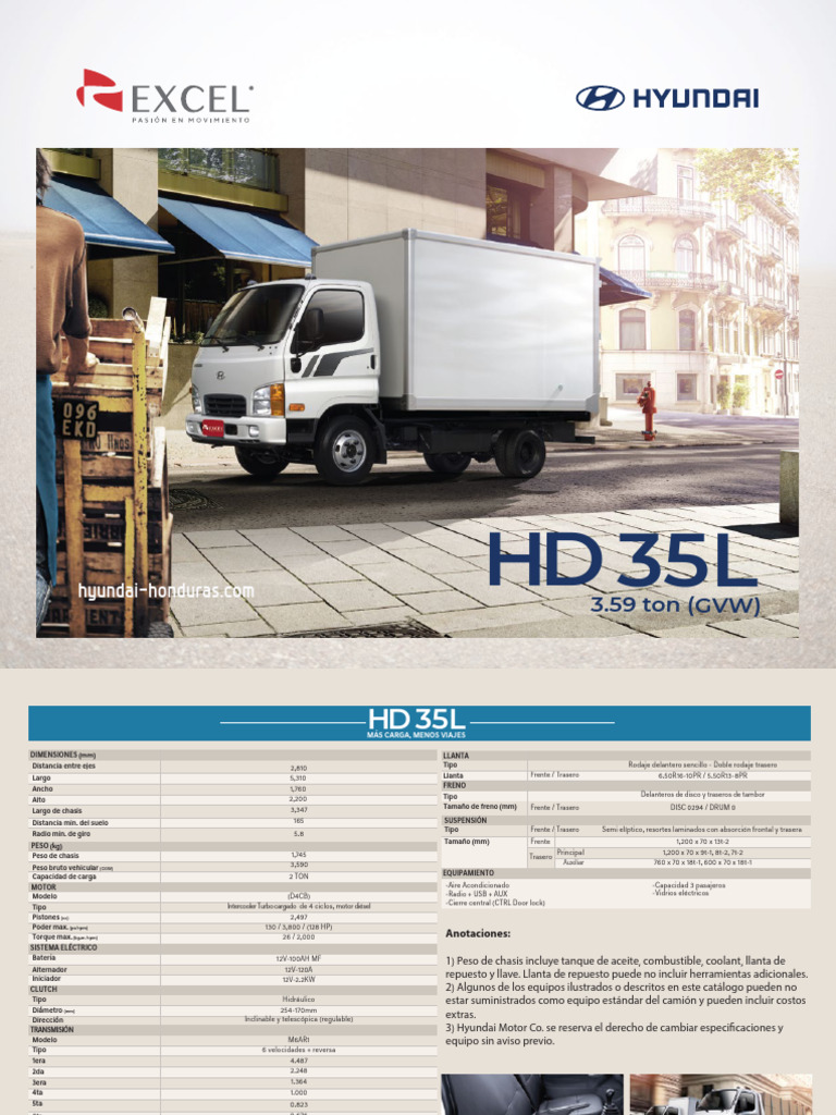 Hyundai HD35 | PDF | Camión | Transporte