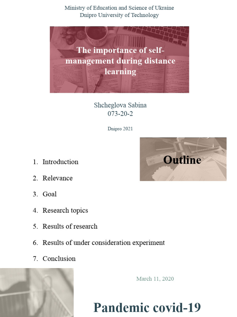 The Importance of Self-Management During Distance Learning | PDF | Goal ...