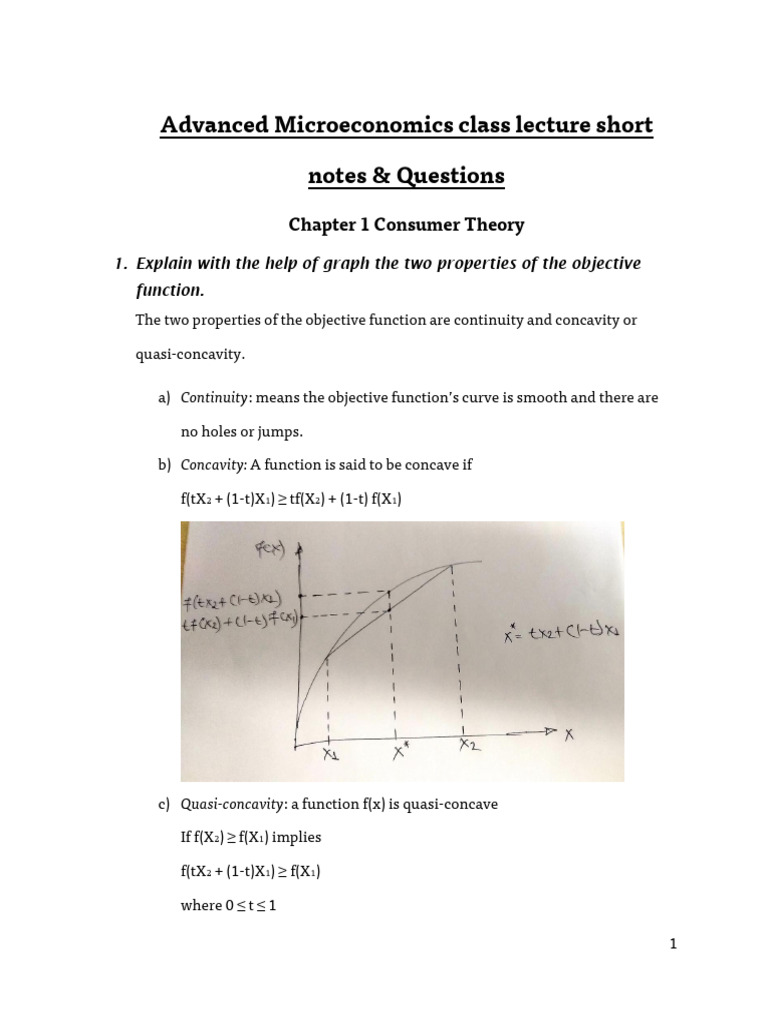 Class Lecture Short Notes & Questions_adv Micro | PDF | Utility | Risk ...