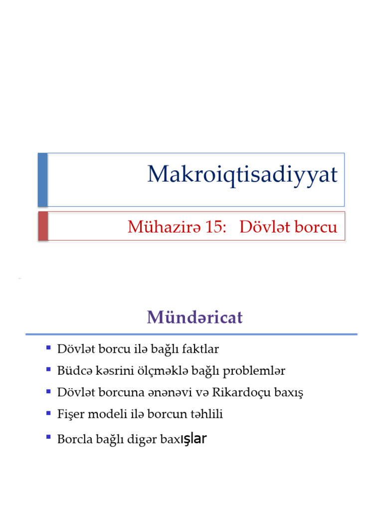 Makro M15 Dovlet Borcu | PDF