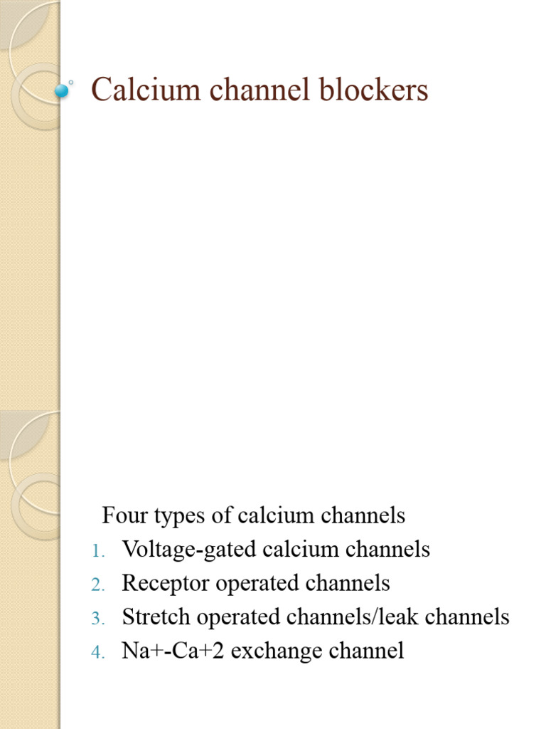Calcium Channel Blockers Pharmacology | PDF | Heart | Cardiovascular System