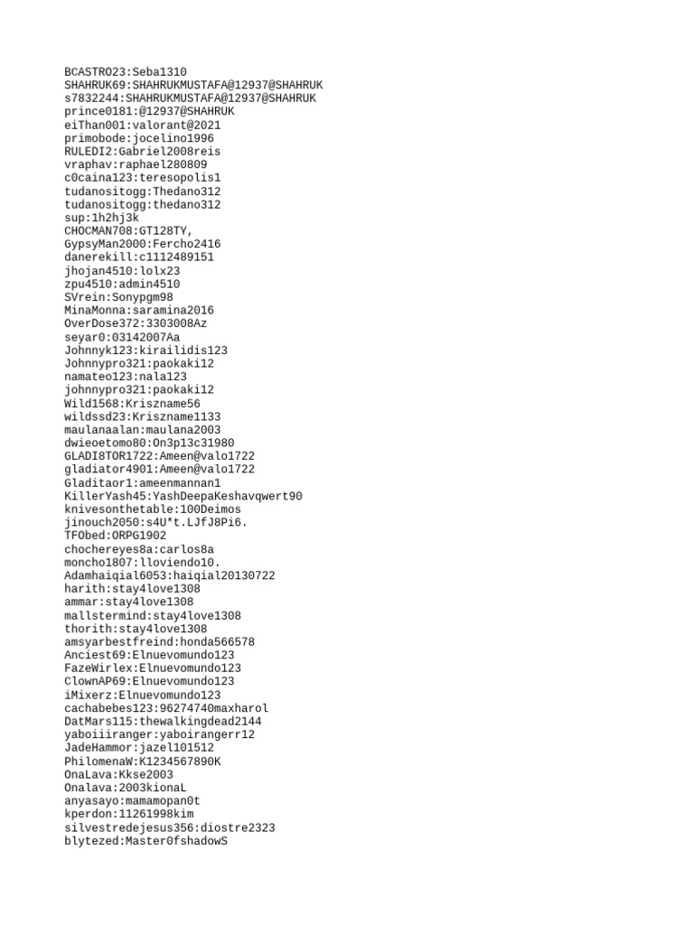 1k Lol Valo Accounts | PDF