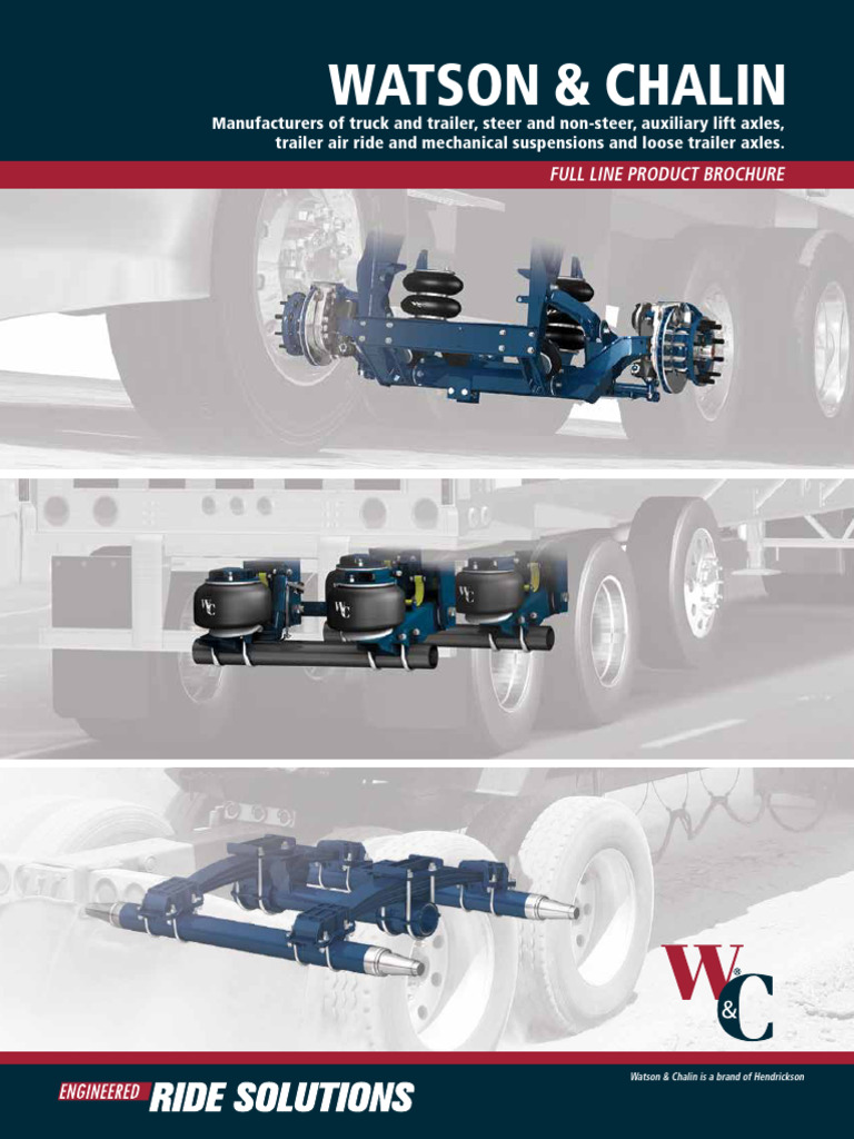 Watson Chalin Flyer Full Product Line 2019 | PDF | Axle | Trailer (Vehicle)