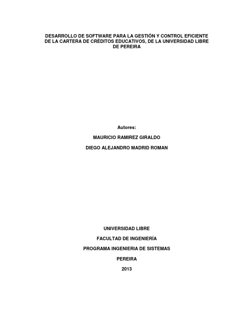 Ejemplo de Un Analisis de Software | PDF | Software | Ingeniería de software