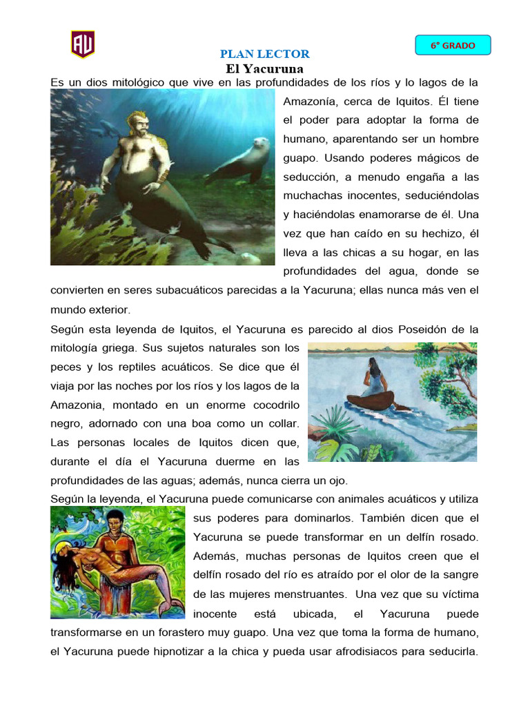 Leyenda del Yacuruna en la Amazonía | PDF | Libros para adolescentes ...