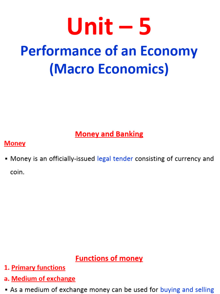 Unit 5 | PDF | Money Supply | Money