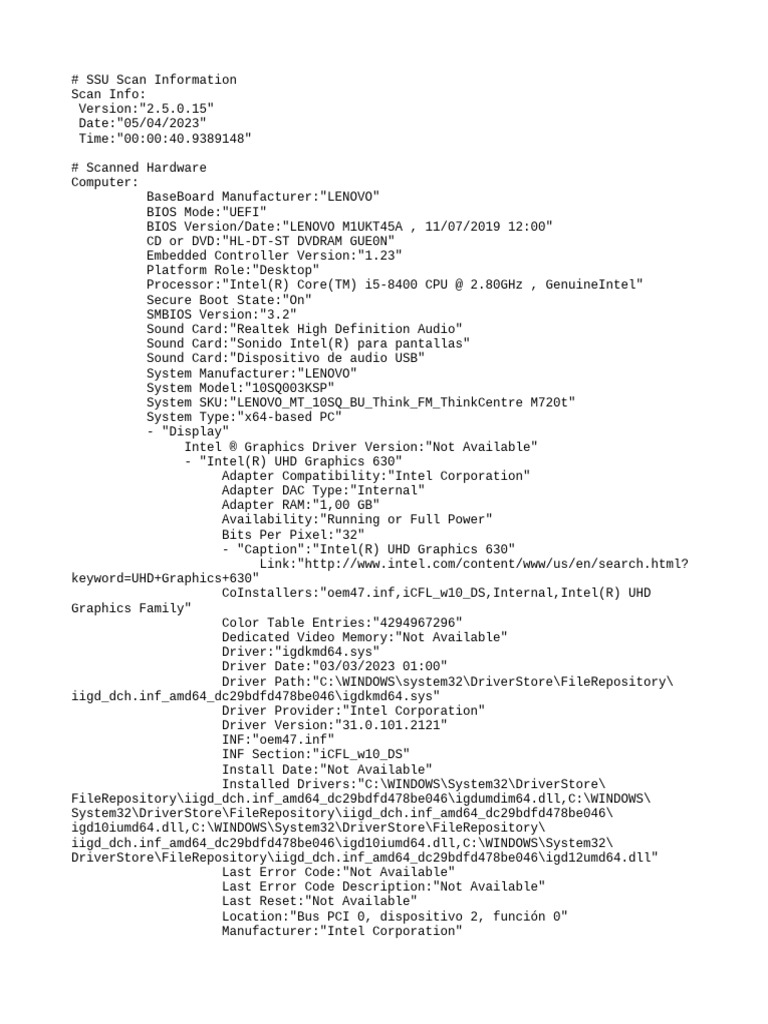 SSU Intel | PDF | Device Driver | Bios