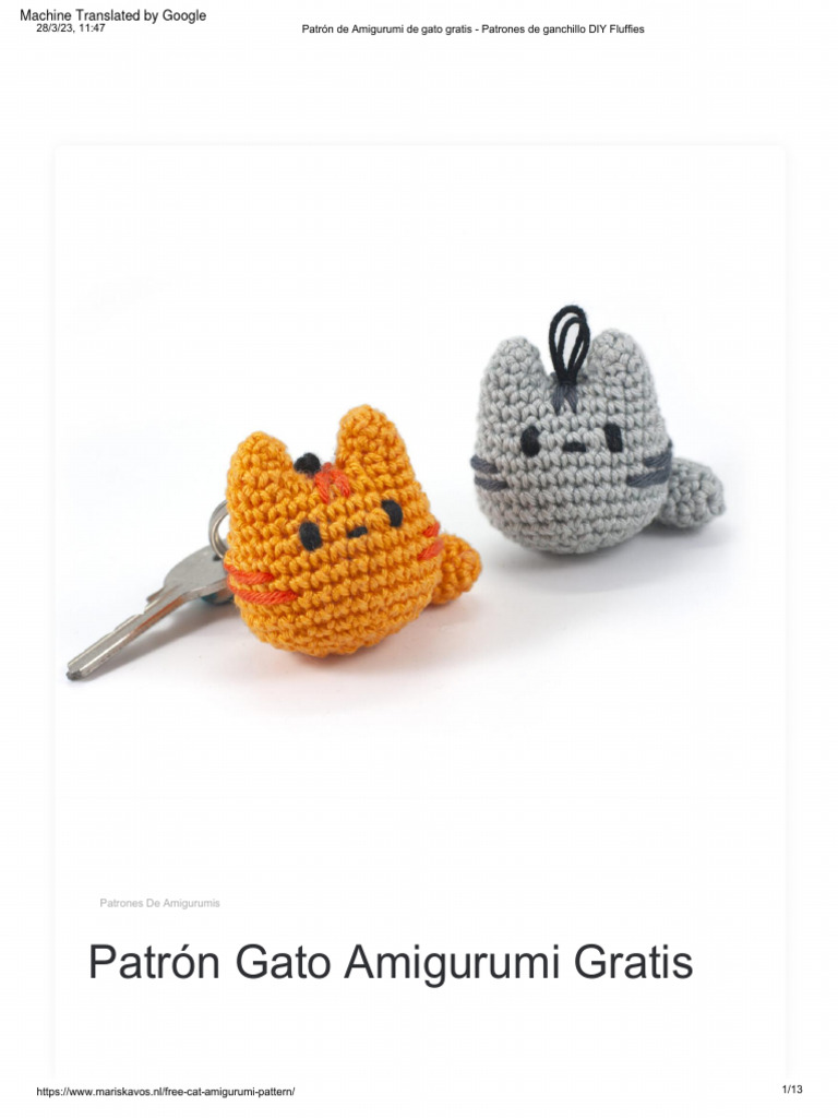 LLavero Gato (1) | PDF | Amigurumi | Tejer