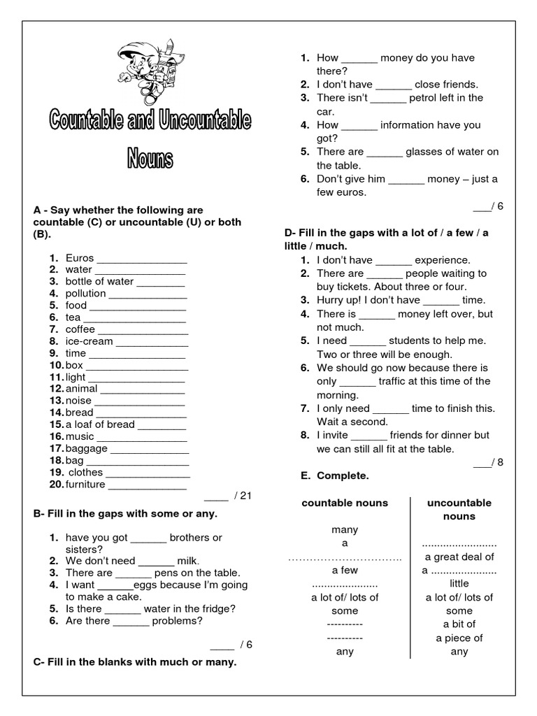 Testing Countable And Uncountable Nouns Pdf Semantic Units