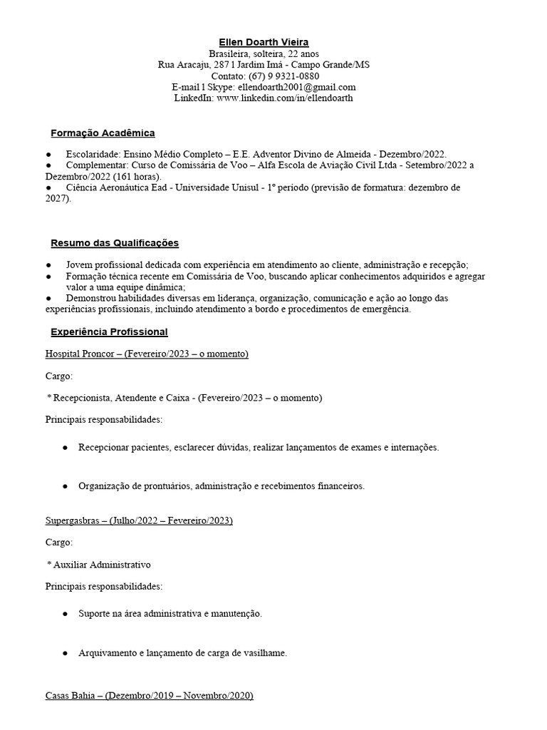 Currículo Ellen (1) (1) (1) | PDF