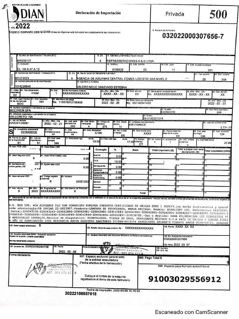 Certificado de Importacion | PDF