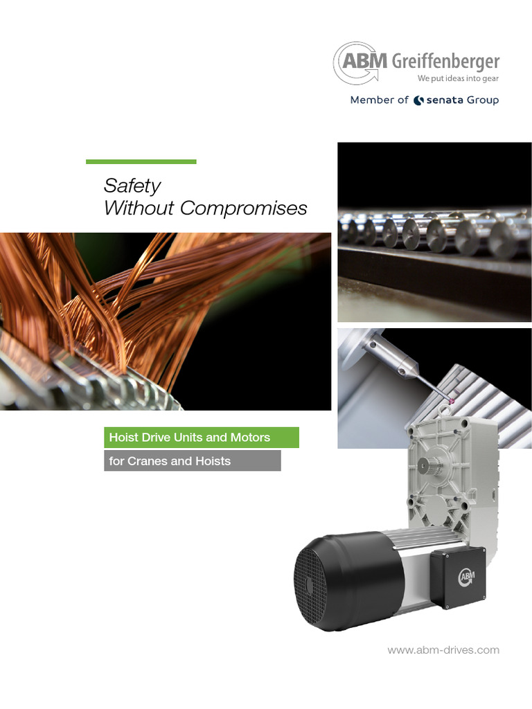 Hubwerksantriebe ABM Greiffenberger E | PDF | Electric Motor | Crane ...