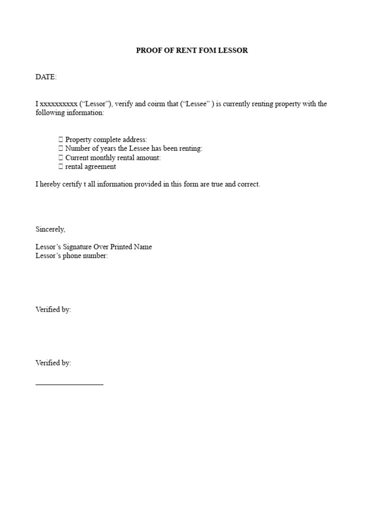 PROOF OF RENT-a | PDF