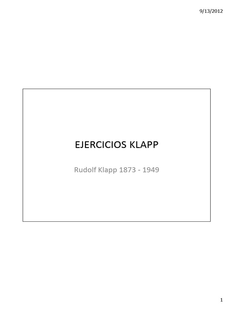 Ejercicios de Klapp | PDF