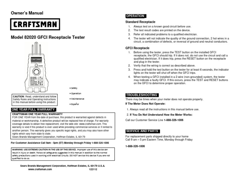 GFCI Tester User Guide | PDF | Electrical Engineering | Electricity