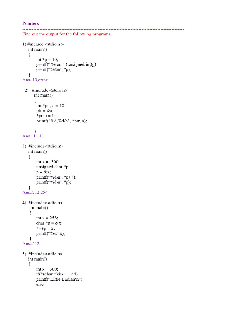 5 Pointers | PDF | Pointer (Computer Programming) | Mathematical Logic 5 Pointers | PDF | Pointer (Computer Programming) | Mathematical Logic