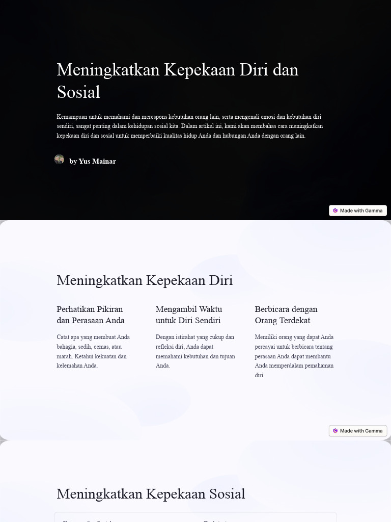 Kepekaan Diri dan Sosial: Panduan Praktis | PDF