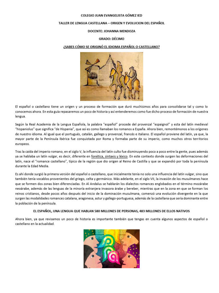 Origen y evolución del español | PDF | Lengua española | latín