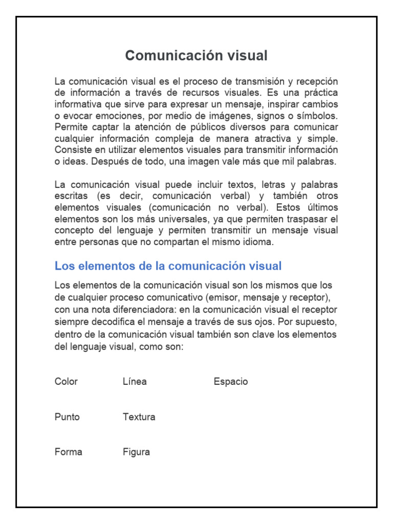 Concepto de comunicación visual | PDF | Crecimiento personal y ...
