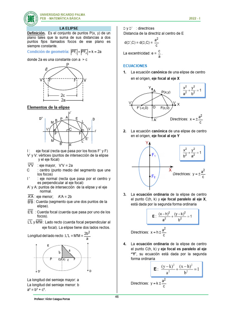 12 _GUIA ELIPSE | PDF | Elipse | Formas geométricas