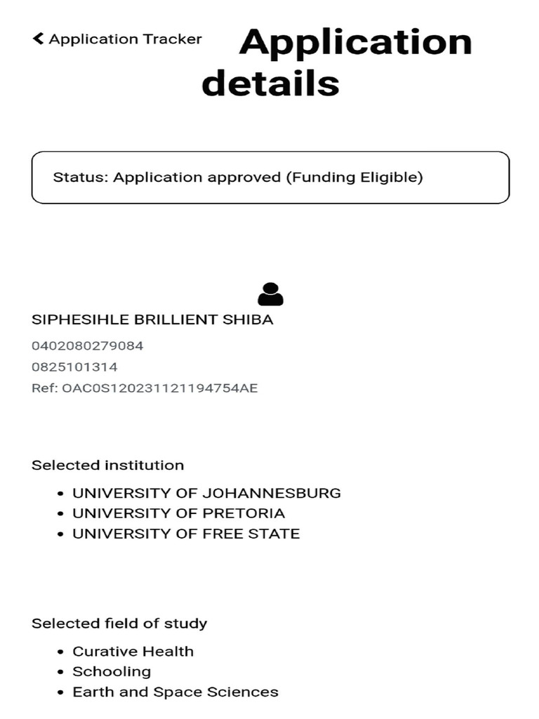 Nsfas Proof of Funding | PDF