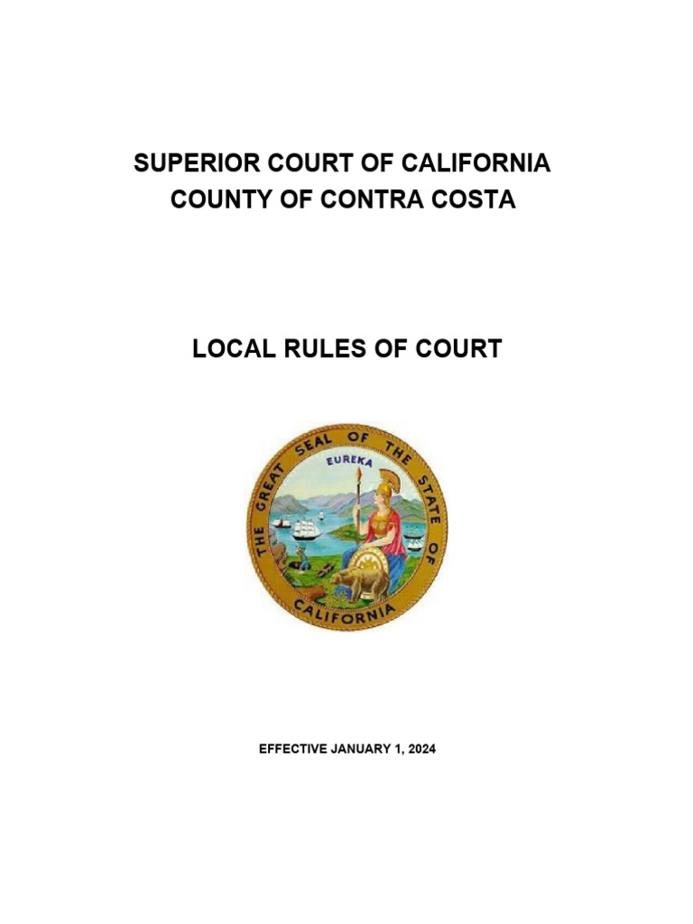 Contra Costa Local Rules | PDF