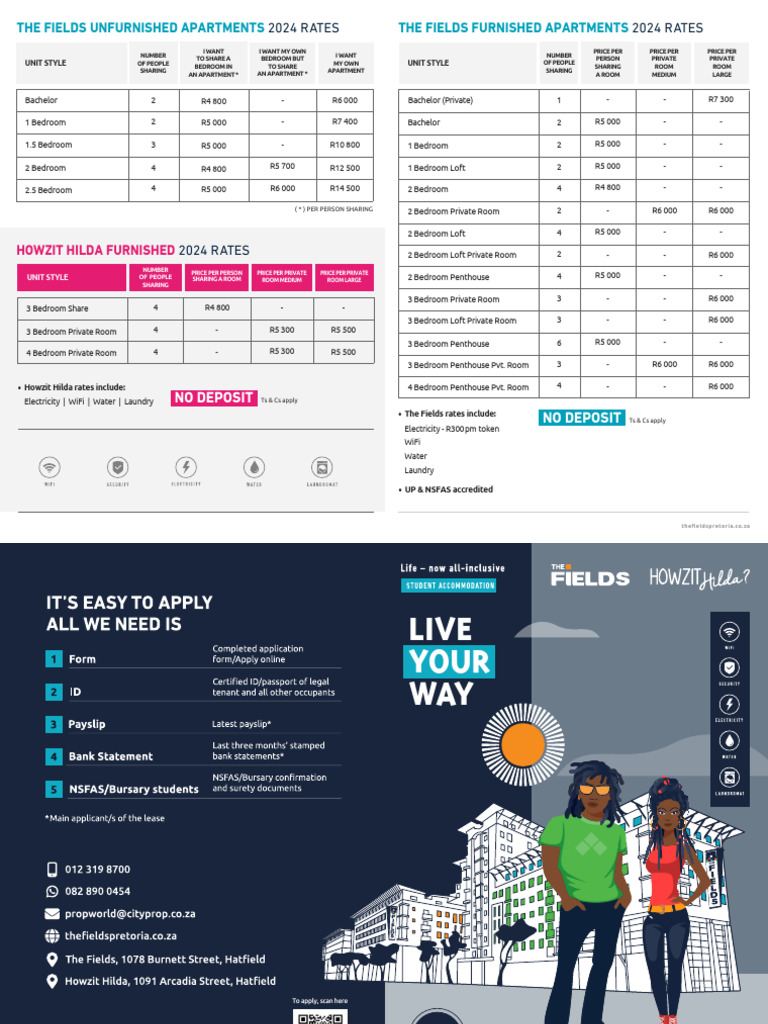 The Fields Howzit Rates-Flyer October-2023 Rev2-1 | PDF | Home ...
