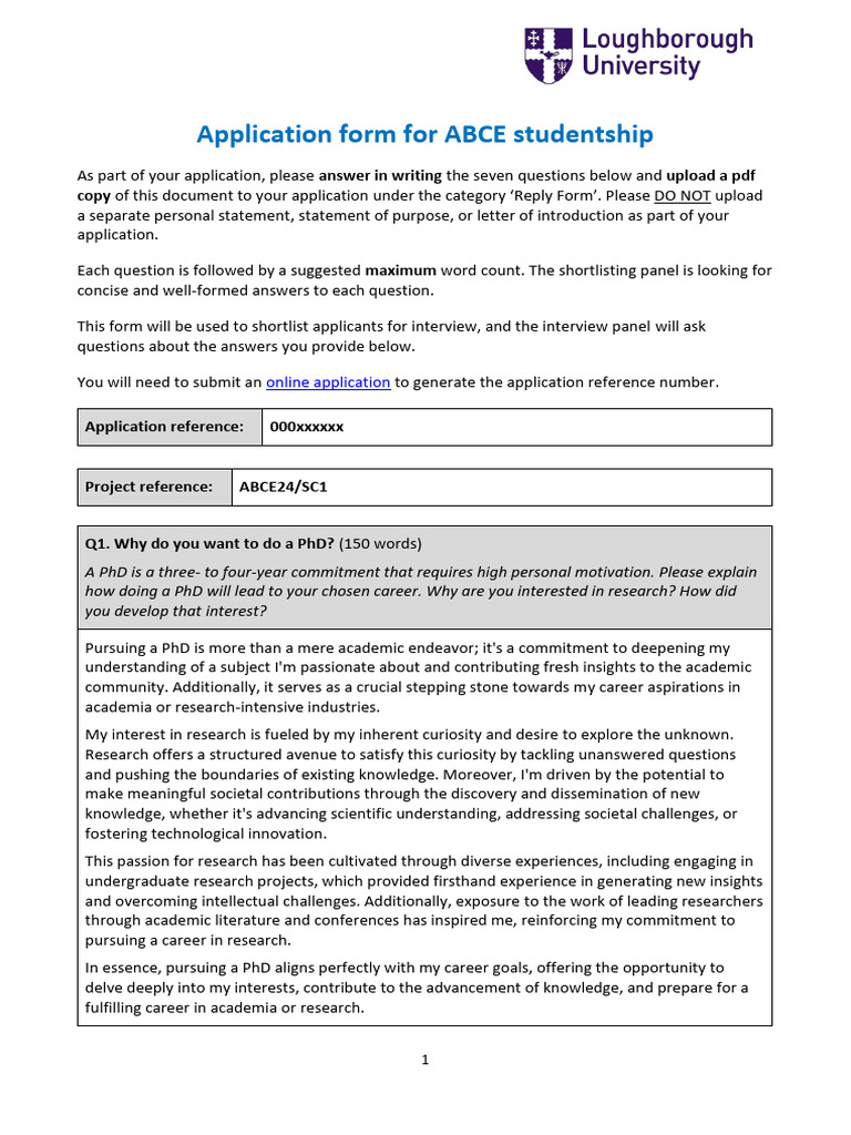 ABCE Studentship Application Guide | PDF | Sustainability | Design