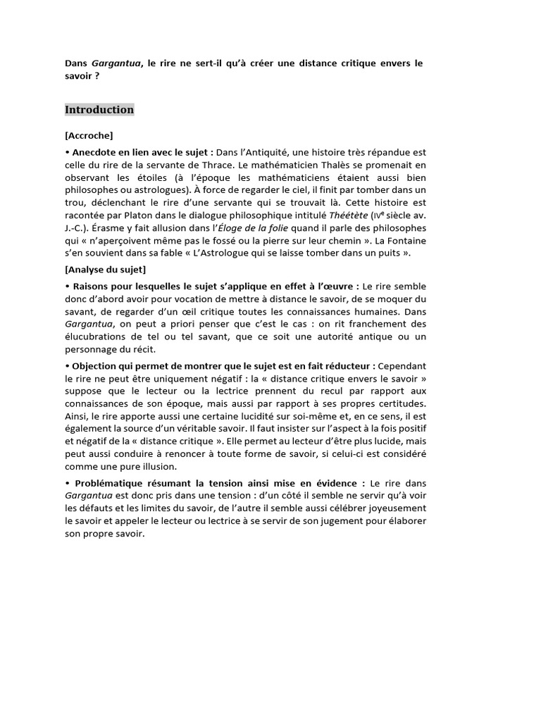 Ob - 405c49 - Dissertation Redigee Rire Et Savoir | PDF