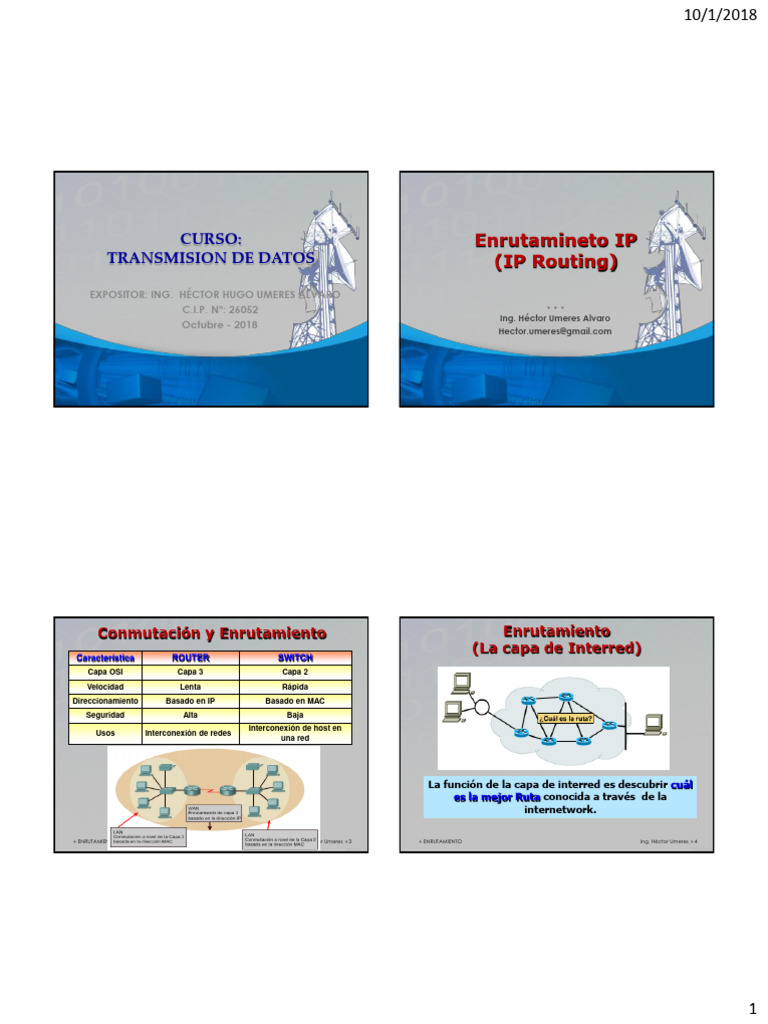 Enrutamiento (Ip Routing) | PDF | Enrutador (Computación) | Enrutamiento