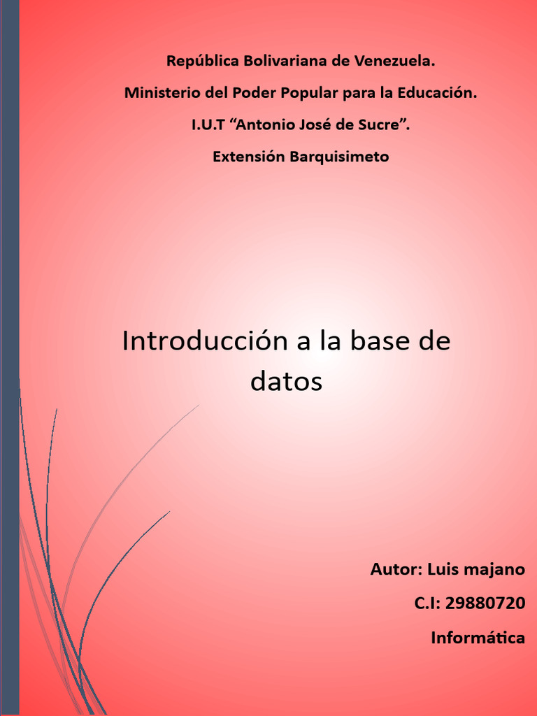 Base Datos | PDF | Bases de datos | Programación