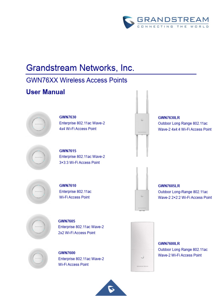 gwn7630 Usermanual | PDF | Wireless Access Point | Wi Fi