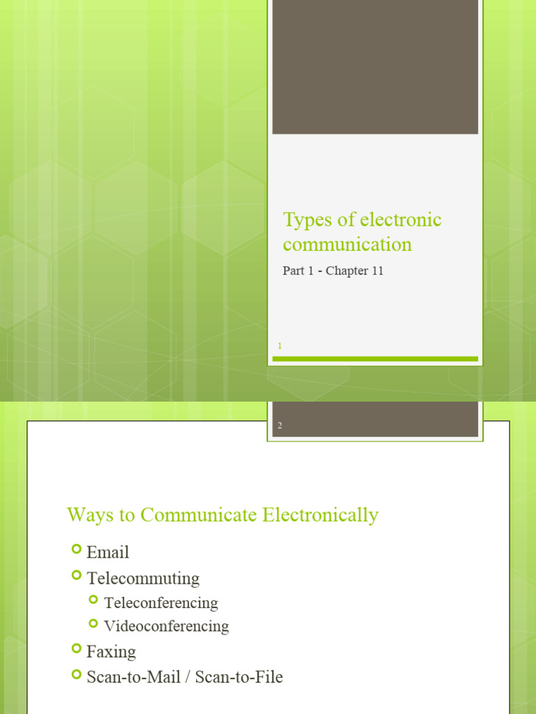 Ch11 Types Elect Comm | PDF | Fax | Videotelephony