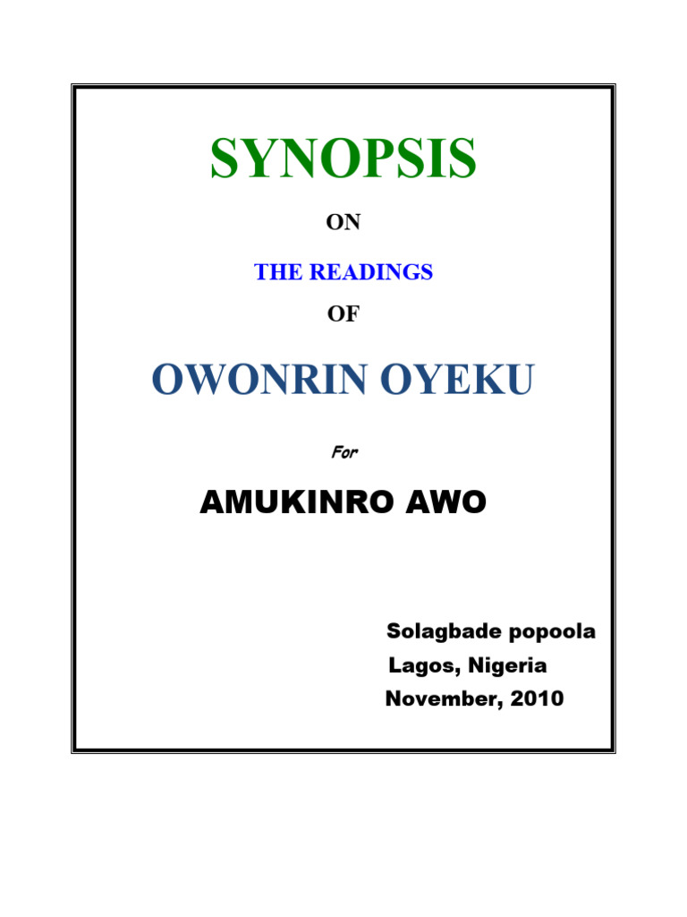 93 Owonrin Oyeku | PDF