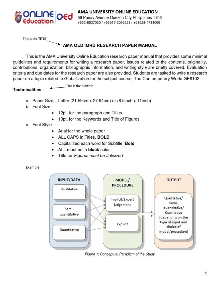 Ama Oed Imrd Research Paper Manual | Download Free PDF | Methodology ...