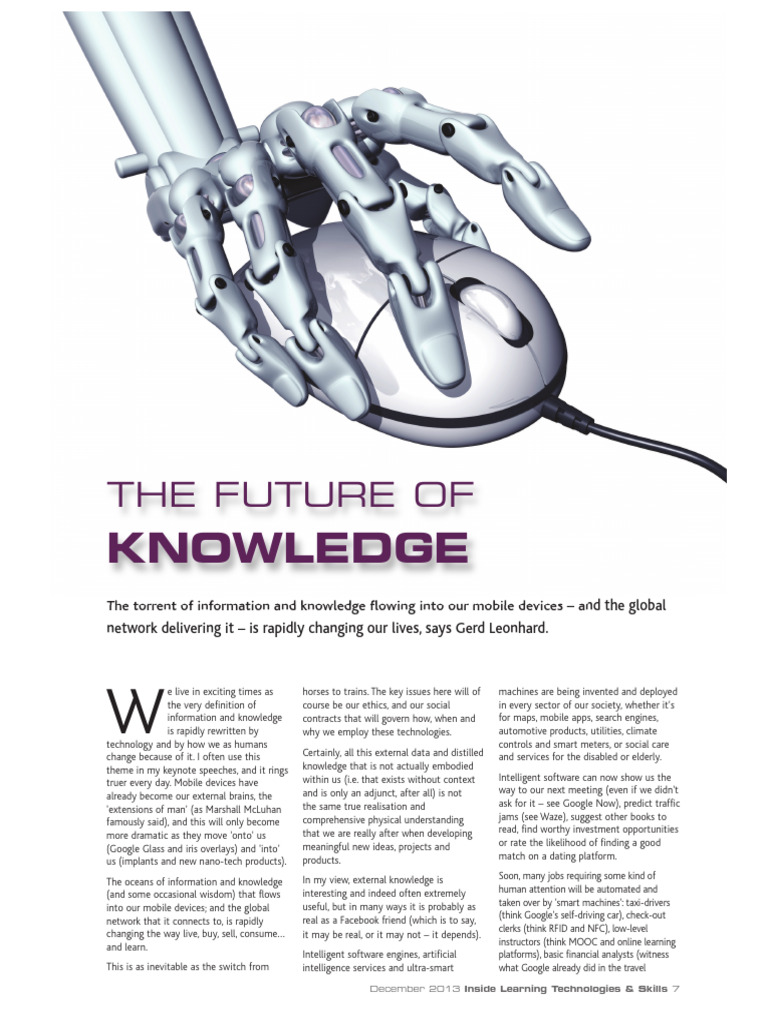 GERD 2013 TheFutureOFKnowledge | PDF | Creativity | Knowledge