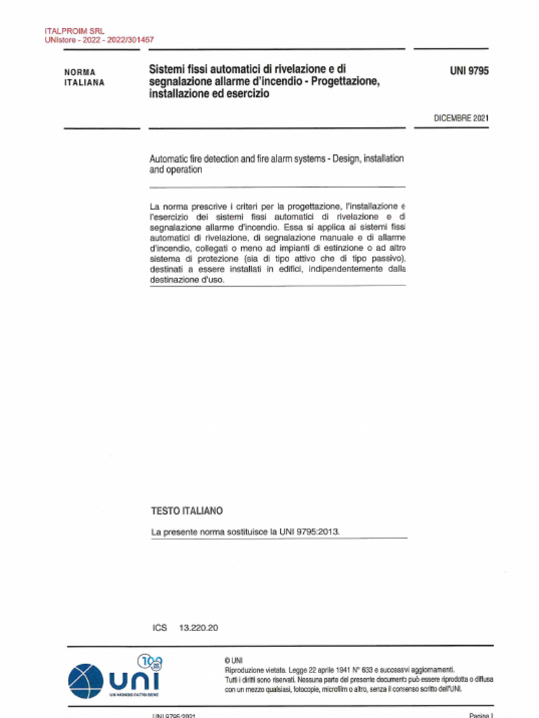 UNI 9795_2021 - riv | PDF