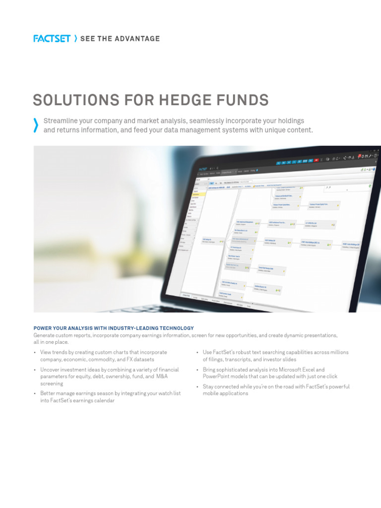 Solutions For Hedge Funds Brochure | Download Free PDF | Fact Set ...