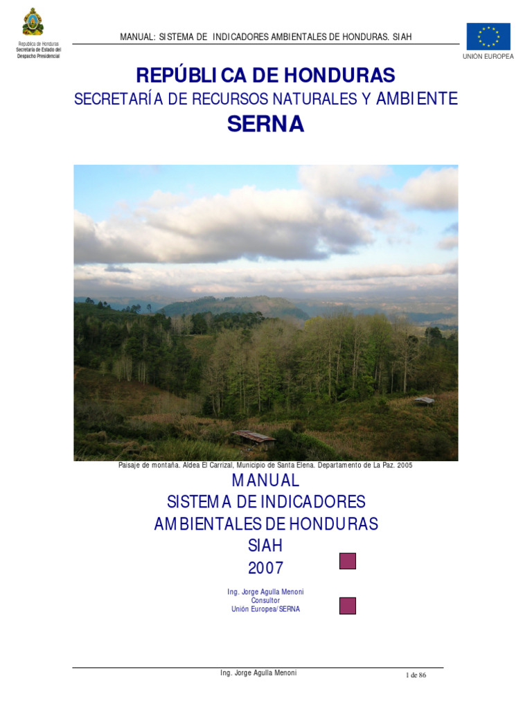 Manual - Sistema de Indicadores Ambientales de Honduras. Siah República ...