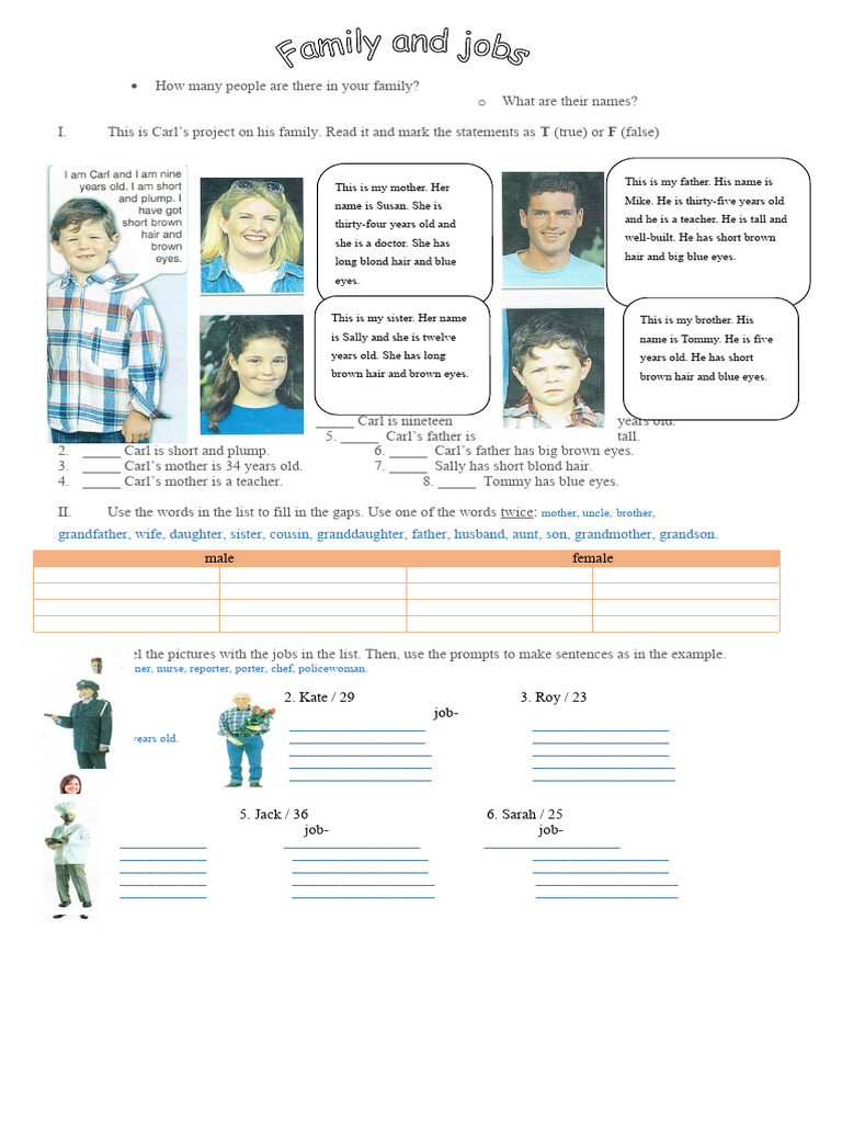 Family and Jobs | PDF