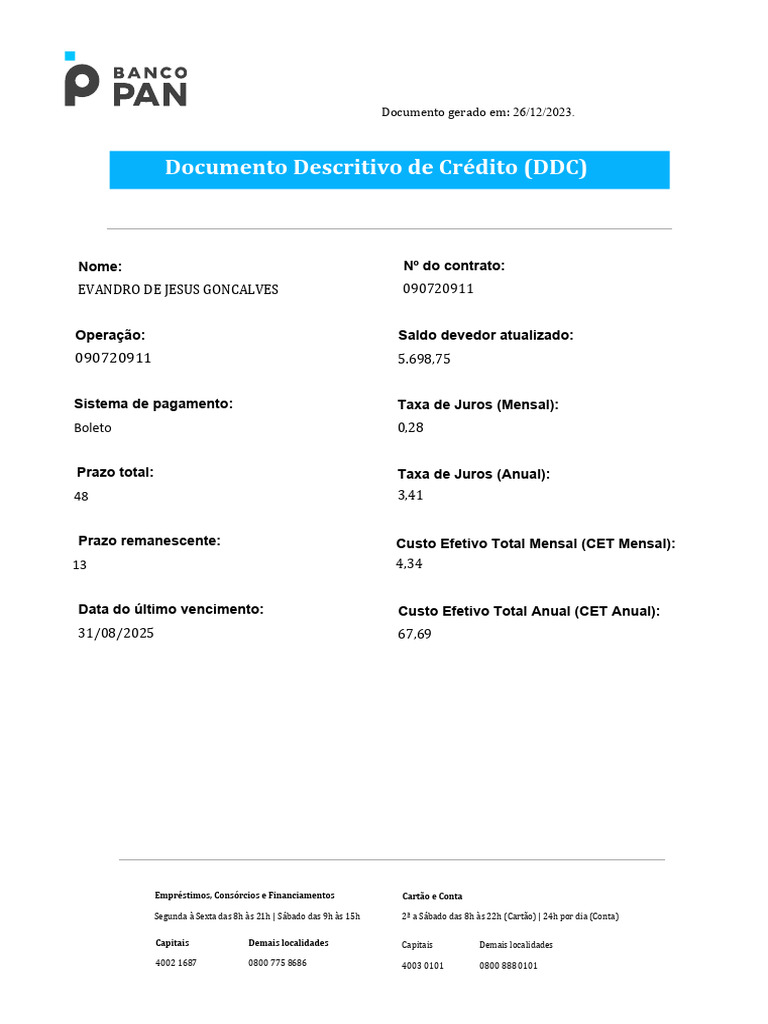 Carta Saldo Devedor.20231226 | PDF | Business | Economias