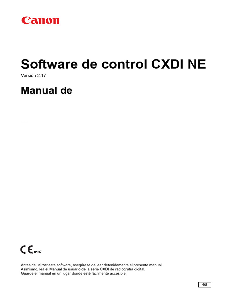 Manual del Software CXDI Control NE | PDF | Informática | Tecnología