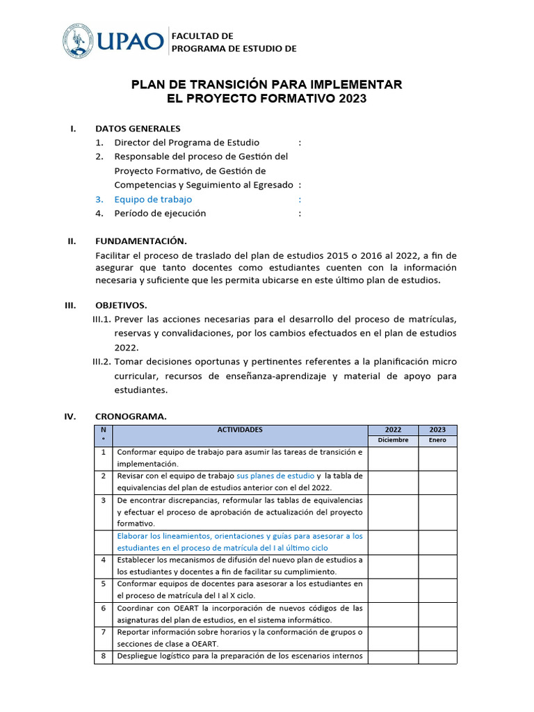 Plan de Transición Educativa 2023 | PDF | Plan de estudios